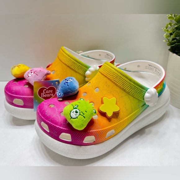 CROCS | Shoes | New Crocs X Care Bears Crush Clog Light Up Rainbow ...